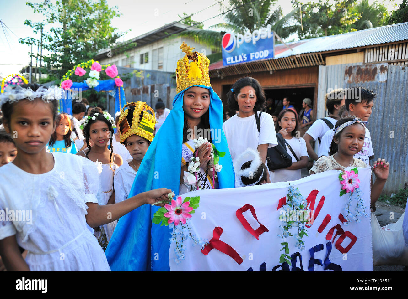 Flores de Mayo Festival end of May Lahug Cebu City Philippines Stock Photo - Alamy