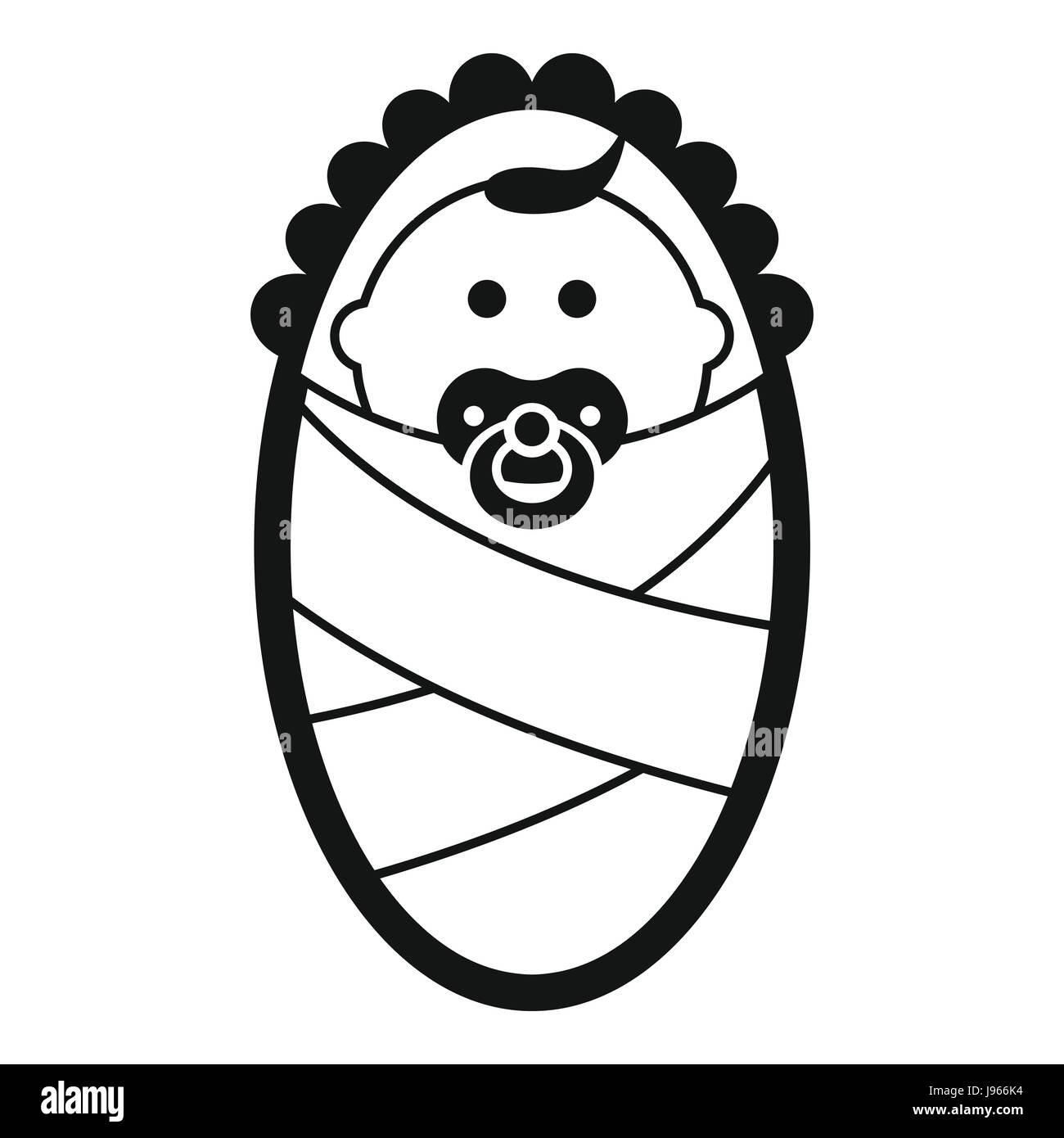 Newborn icon in simple style Stock Vector Image & Art - Alamy