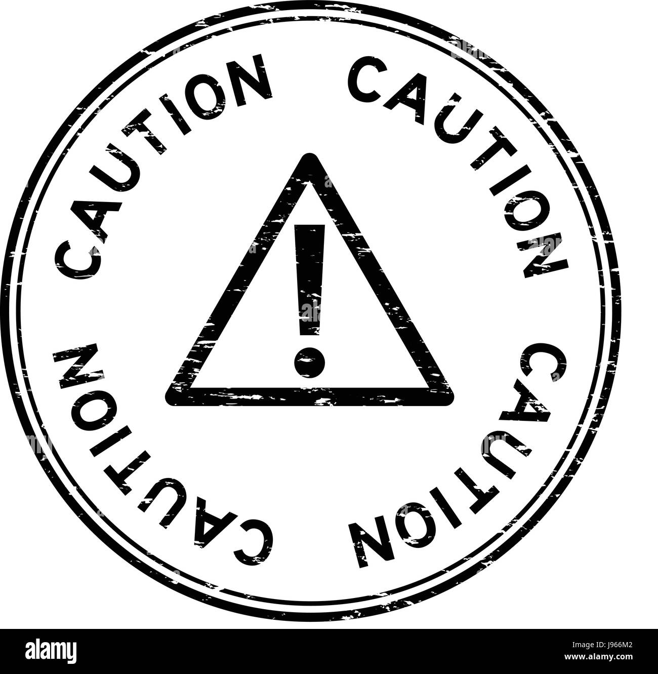 Grunge black caution with sign round rubber seal stamp Stock Vector ...
