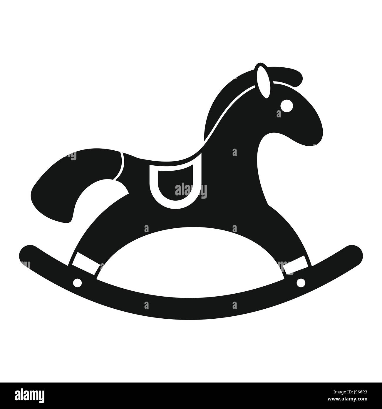 Rocking horse icon, simple style Stock Vector Image & Art - Alamy
