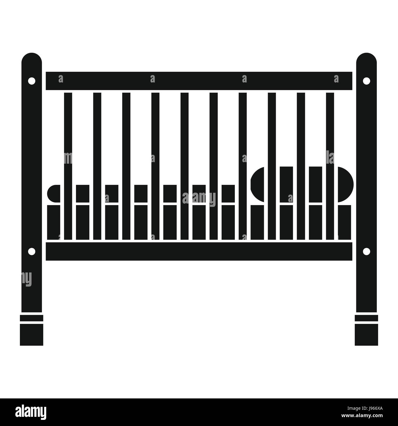 Baby bed icon, simple style Stock Vector Image & Art - Alamy