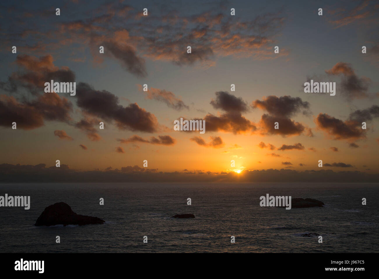 Sunset from Trinidad Head Trail, Trinidad, California Stock Photo - Alamy