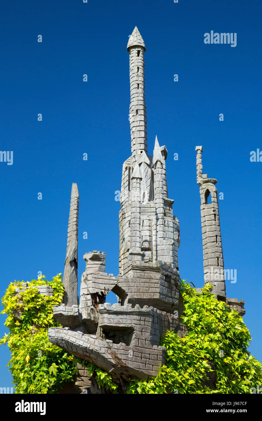 Wood carving, Orick, California Stock Photo - Alamy