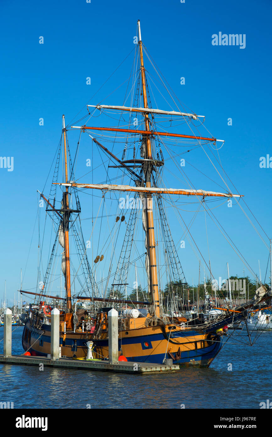Hawaiian Chieftan tall ship at Bonnie Gool Guest Dock, Eureka ...