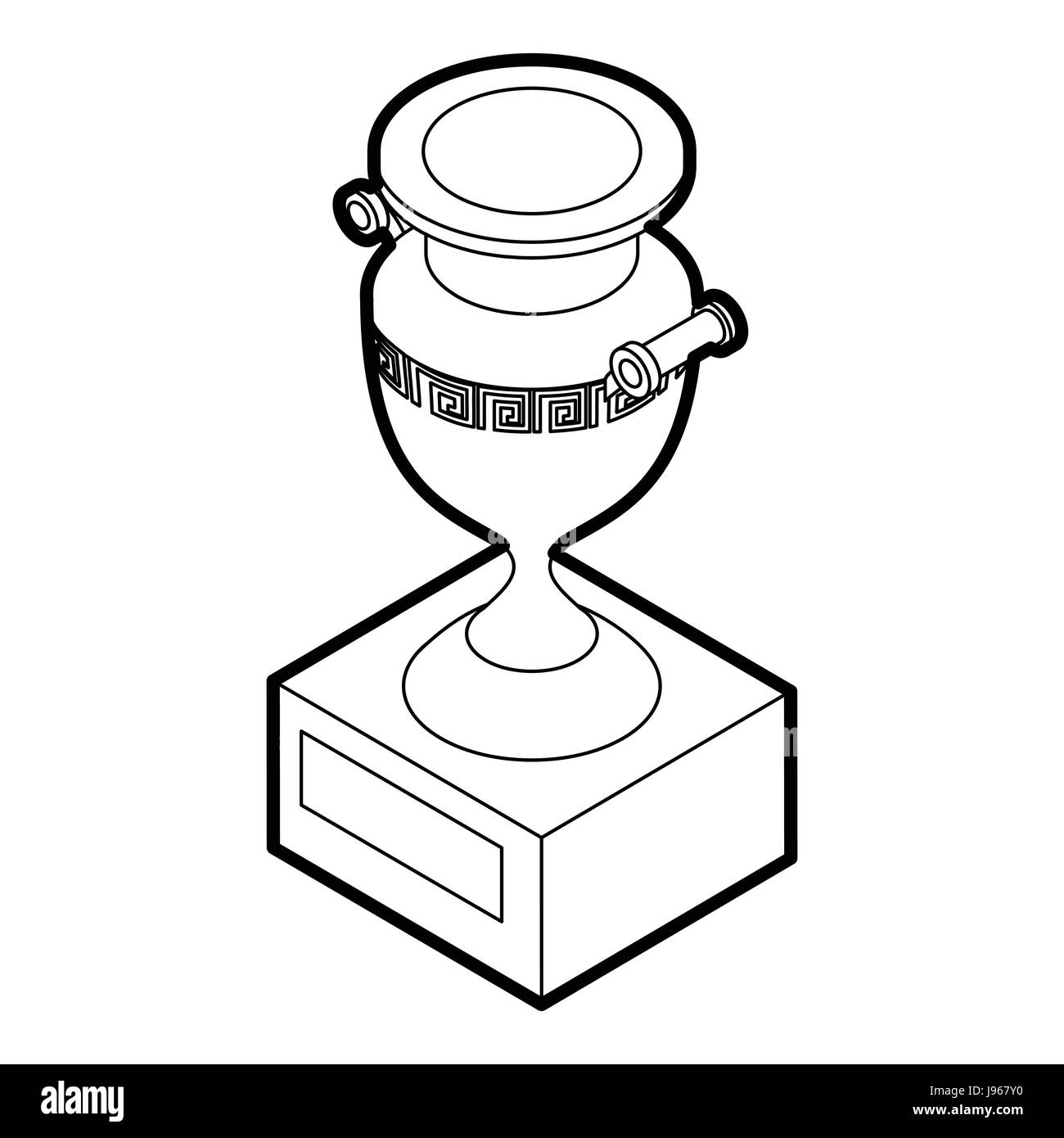 Antique jar icon outline Black and White Stock Photos & Images - Alamy