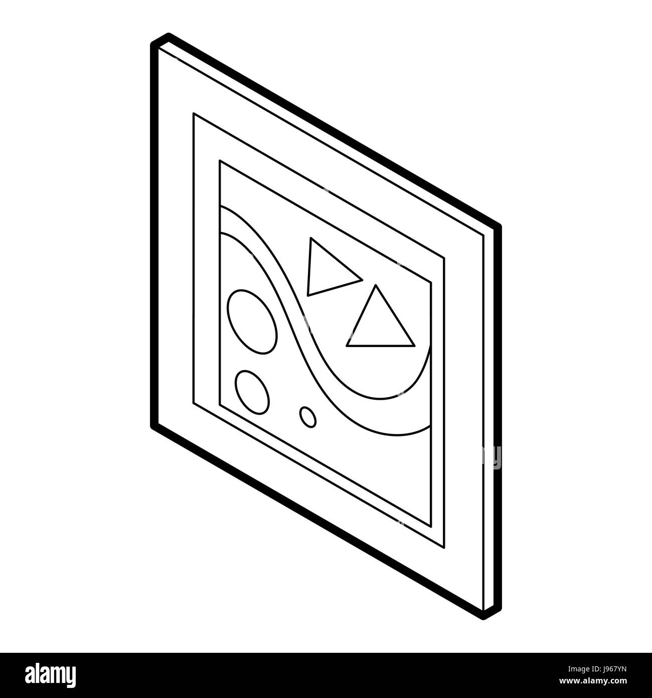 Picture in a frame icon, outline style Stock Vector Image & Art - Alamy