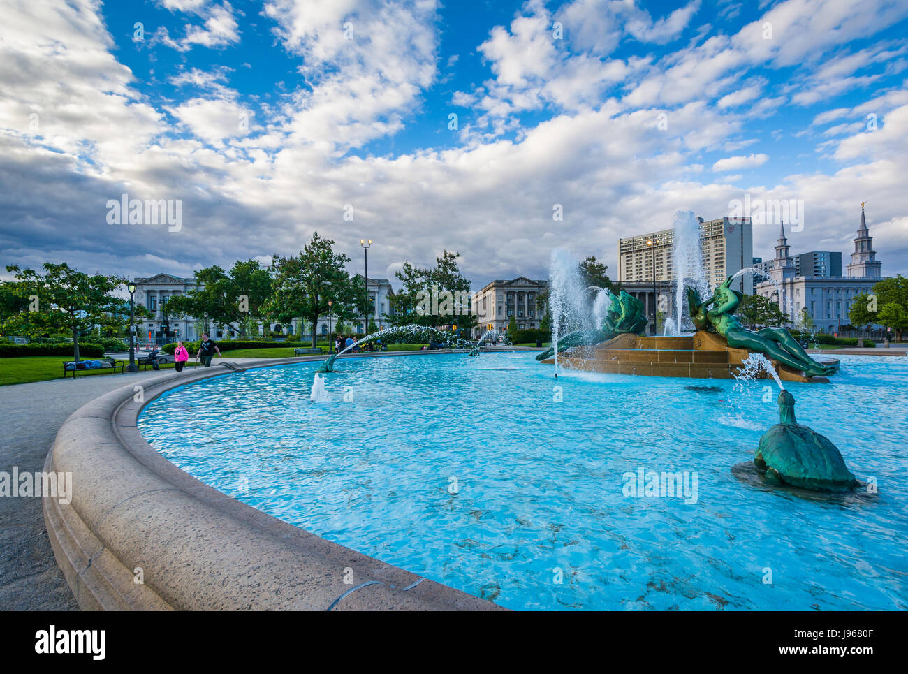 Fountain at Logan Square in Philadelphia, Pennsylvania Stock Photo - Alamy