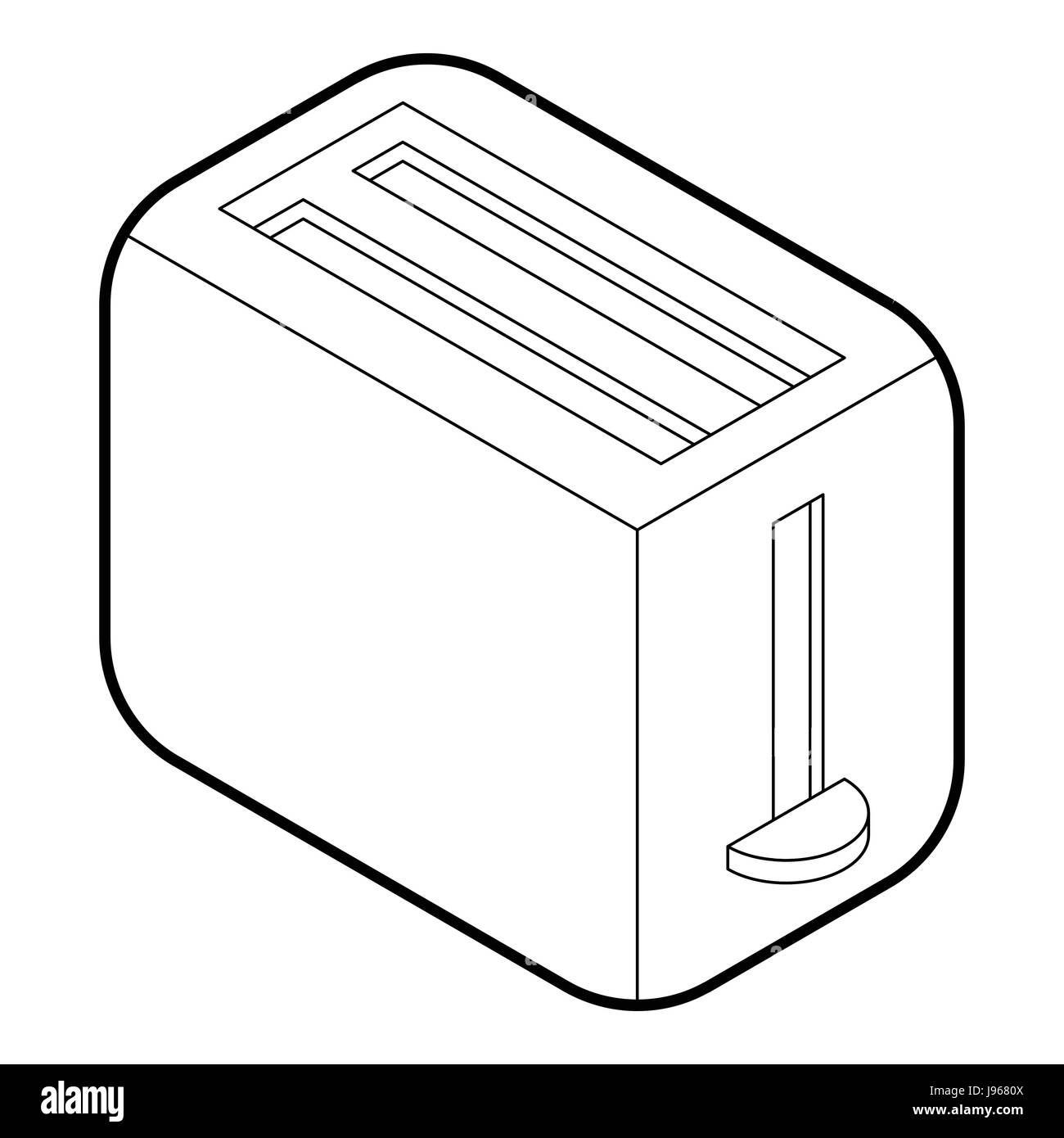 Toaster icon in outline style Stock Vector Image & Art - Alamy