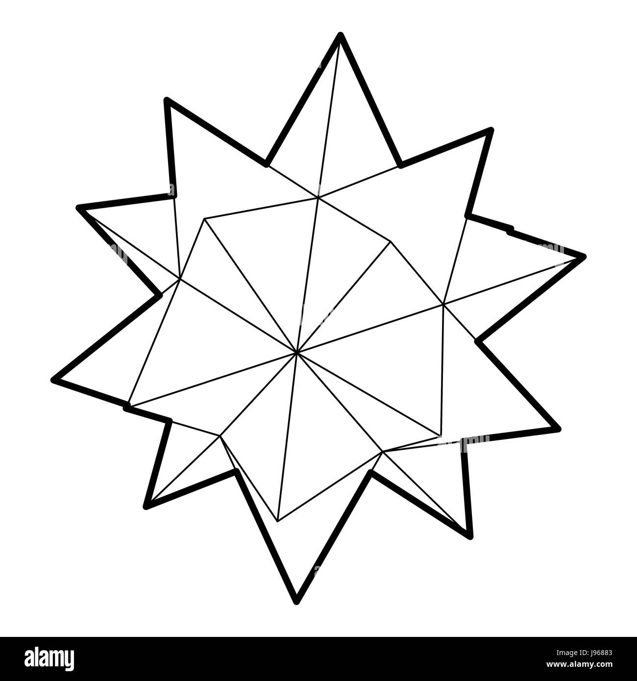 Ten pointed star icon, outline style Stock Vector Image & Art - Alamy