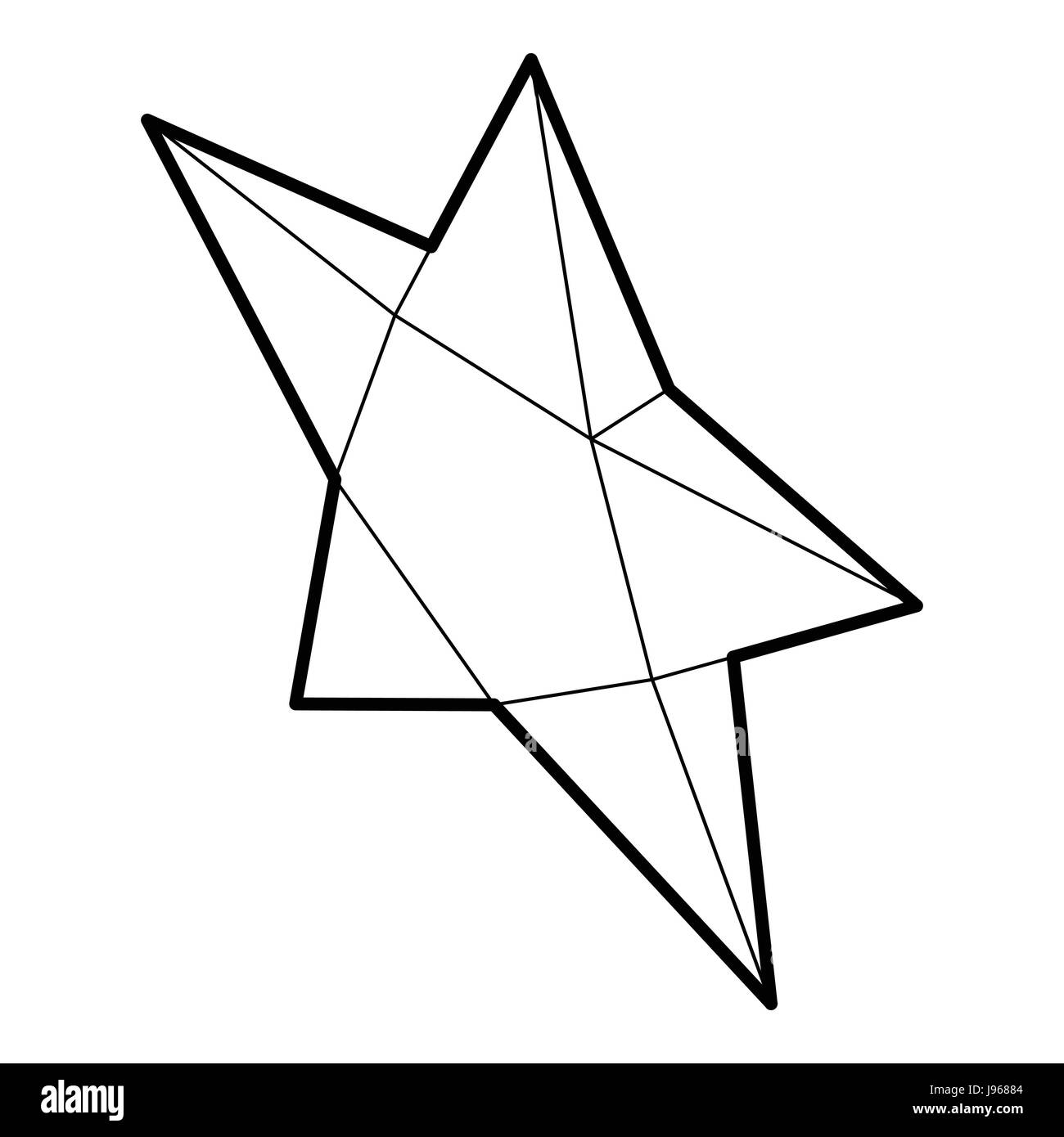 Pointed star icon, outline style Stock Vector Image & Art - Alamy