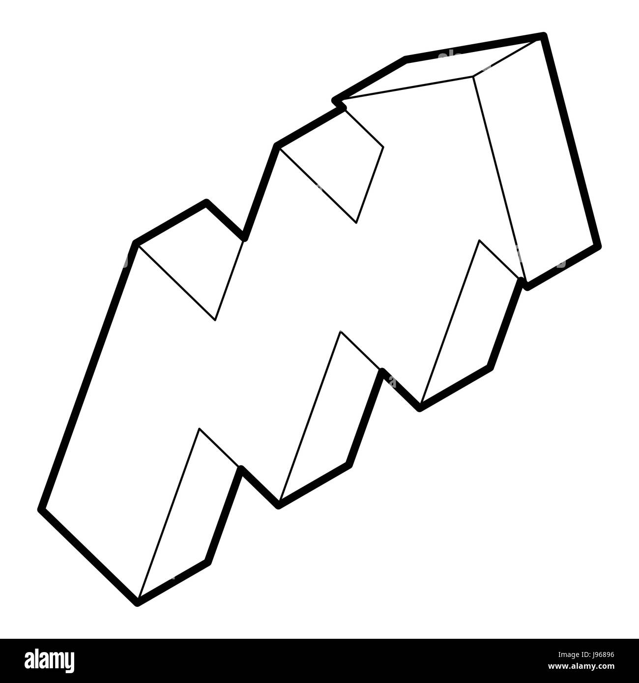 Up arrow icon, outline style Stock Vector Image & Art - Alamy