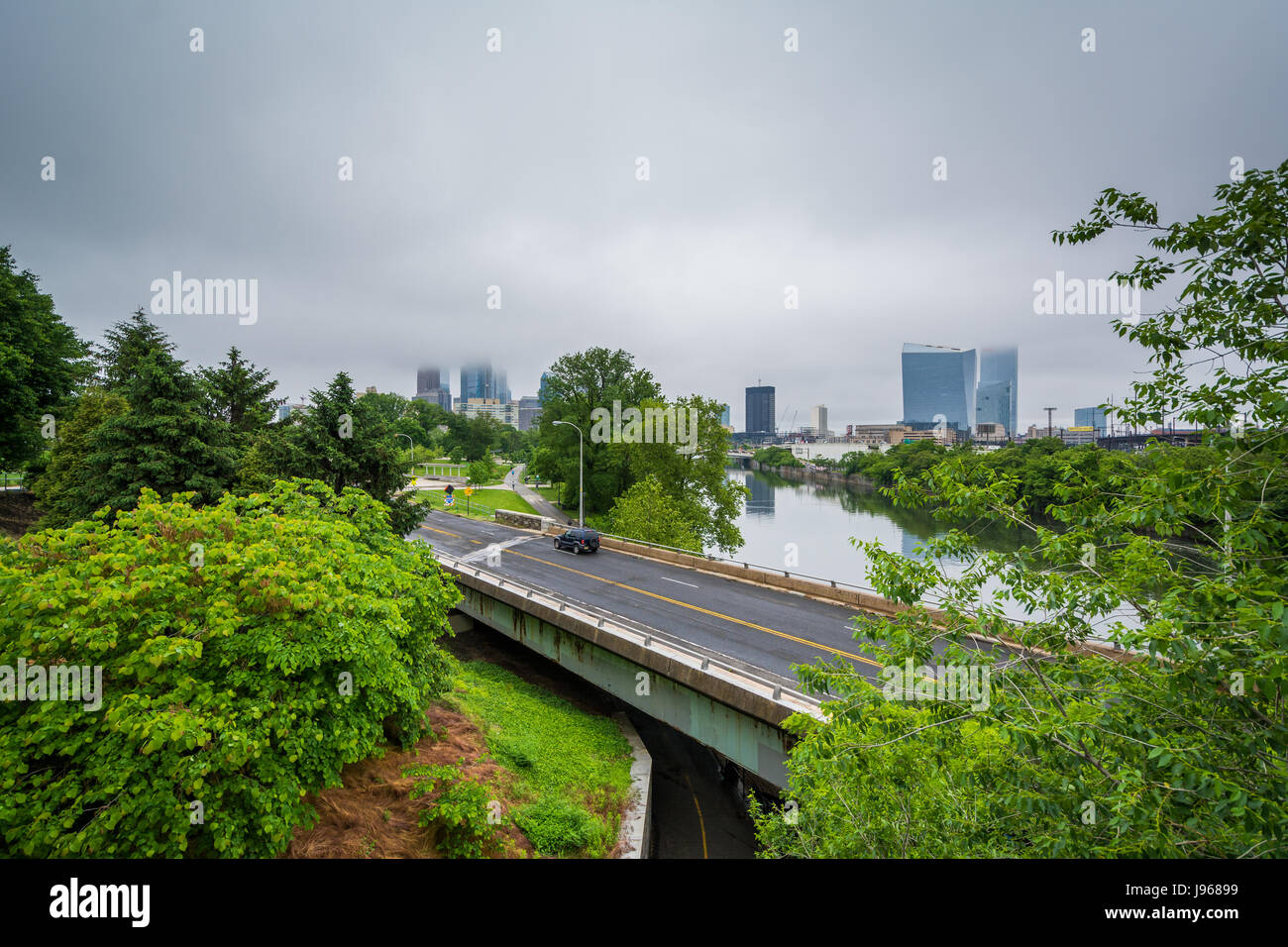 View of Martin Luther King Drive and the Schuylkill River, in ...