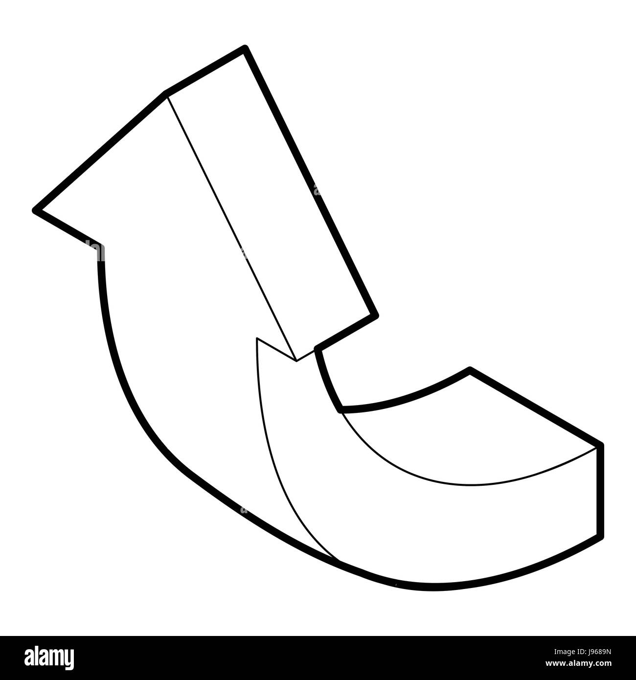 Up arrow icon, outline style Stock Vector Image & Art - Alamy