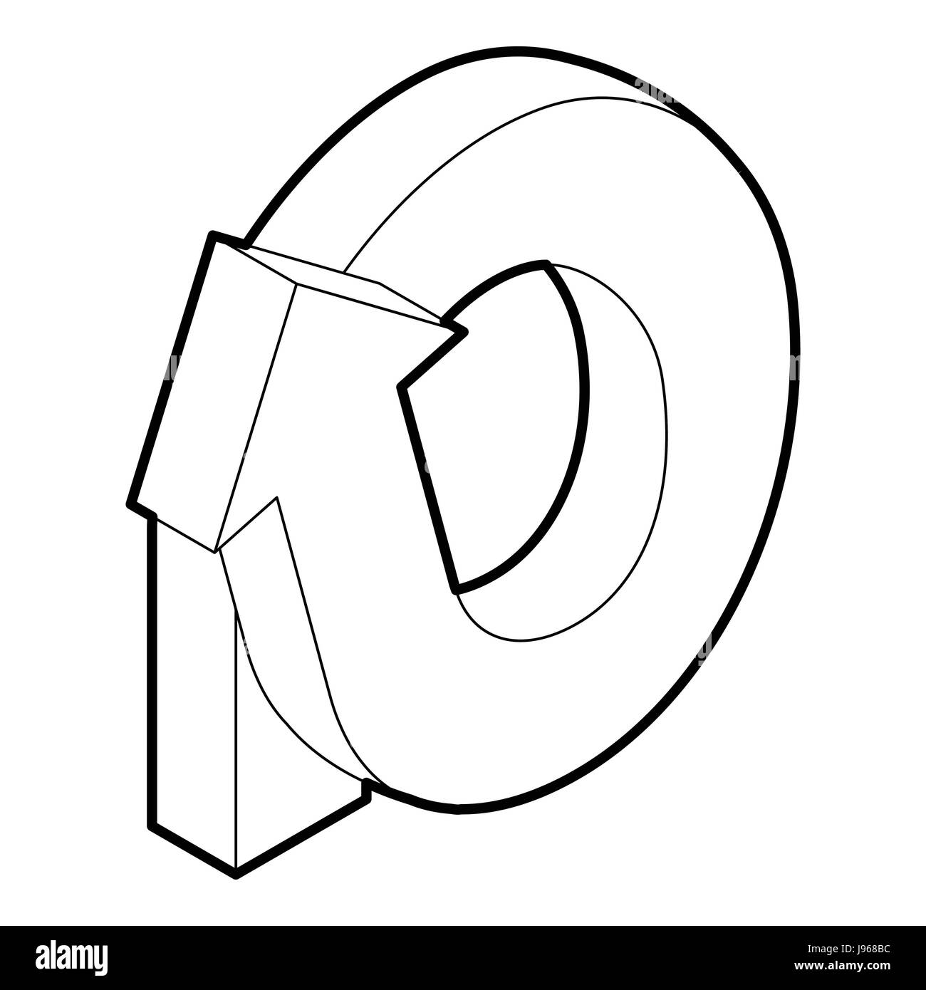 Rotation loop icon, outline style Stock Vector Image & Art - Alamy