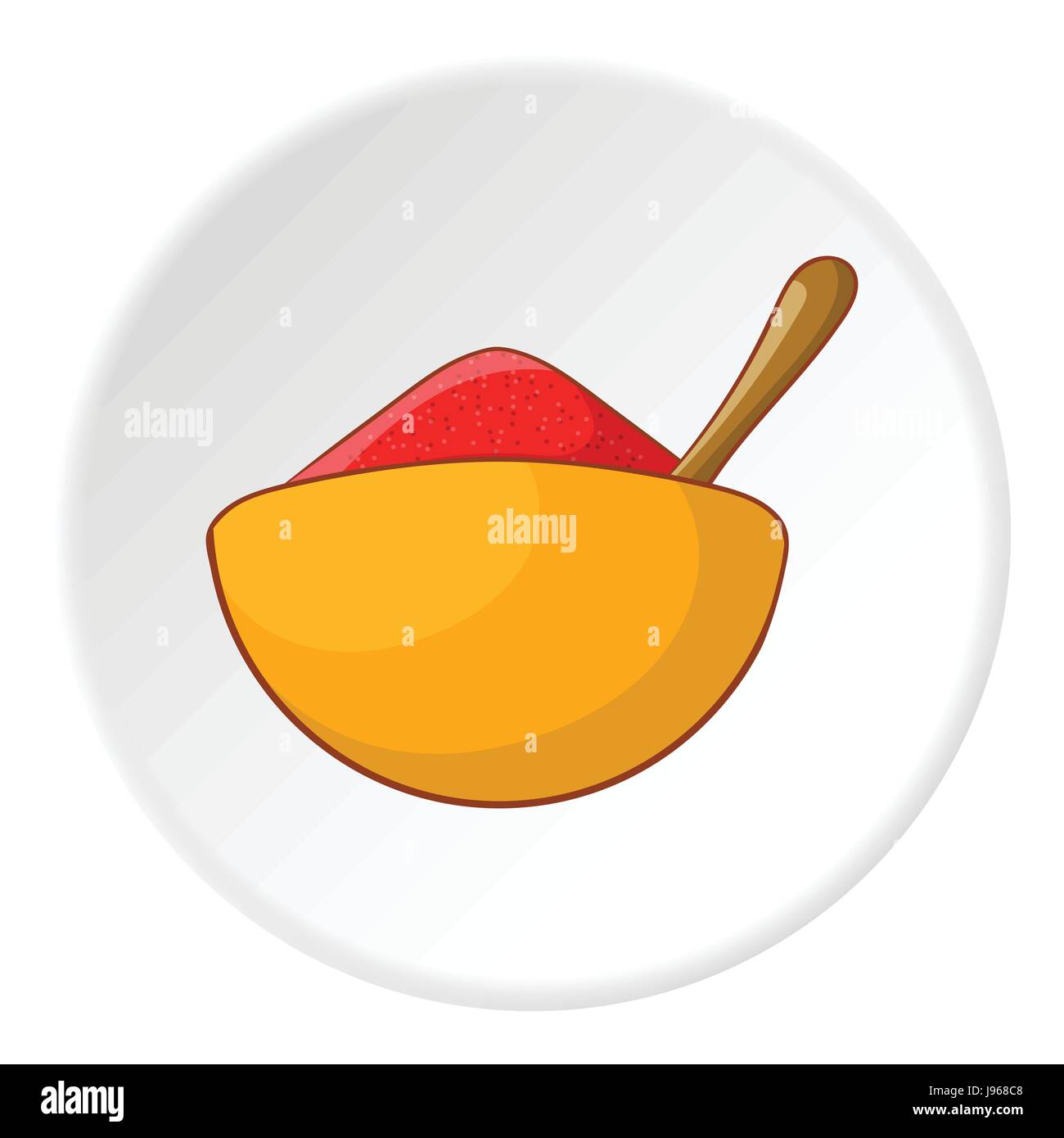 Cup with spoon and food icon, cartoon style Stock Vector Image & Art ...