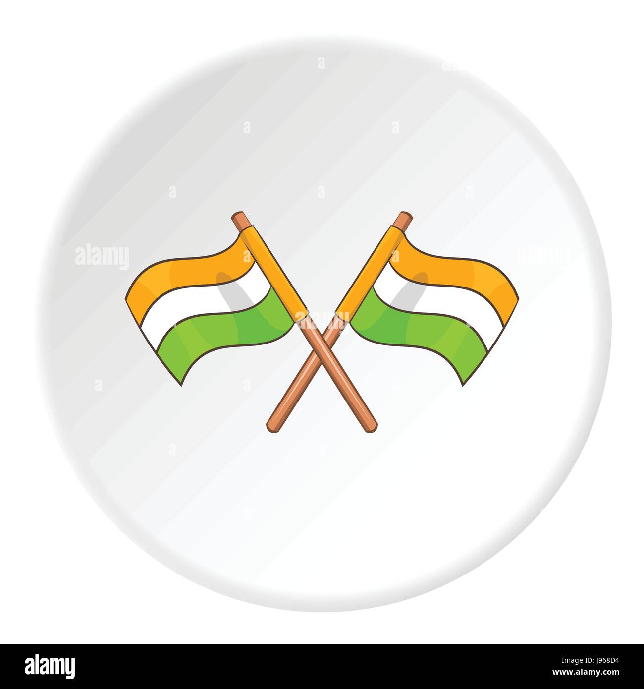 Indian flag icon, cartoon style Stock Vector Image & Art - Alamy
