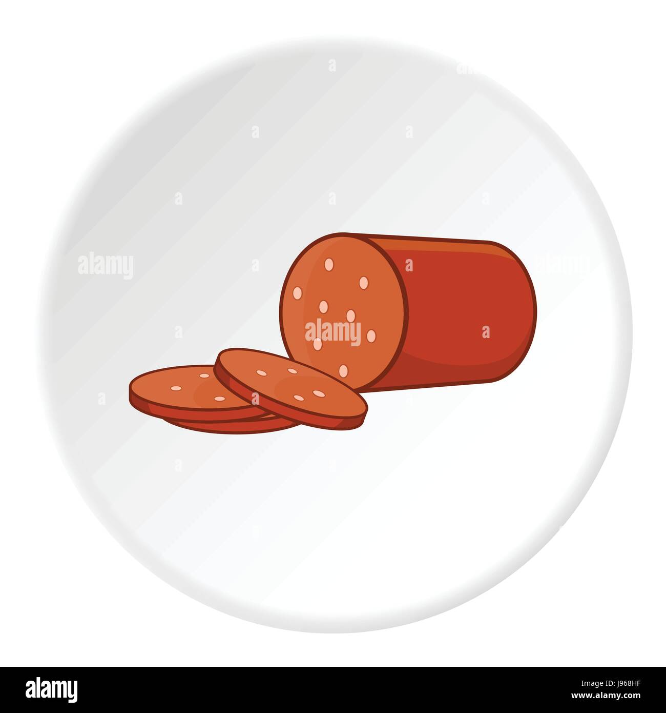Salami icon, cartoon style Stock Vector Image & Art - Alamy