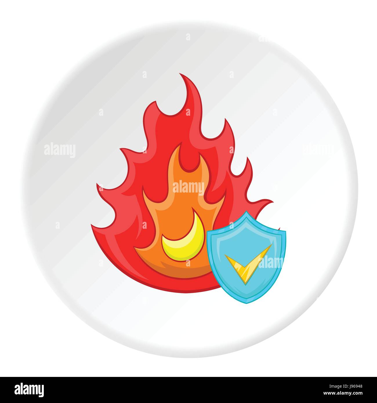 Fire protection icon, cartoon style Stock Vector Image & Art - Alamy