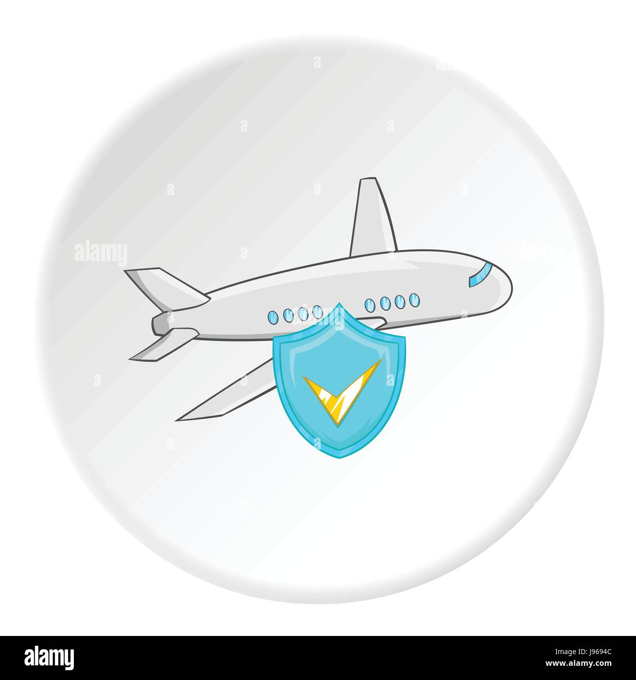 Safety in air travel icon, cartoon style Stock Vector Image & Art - Alamy