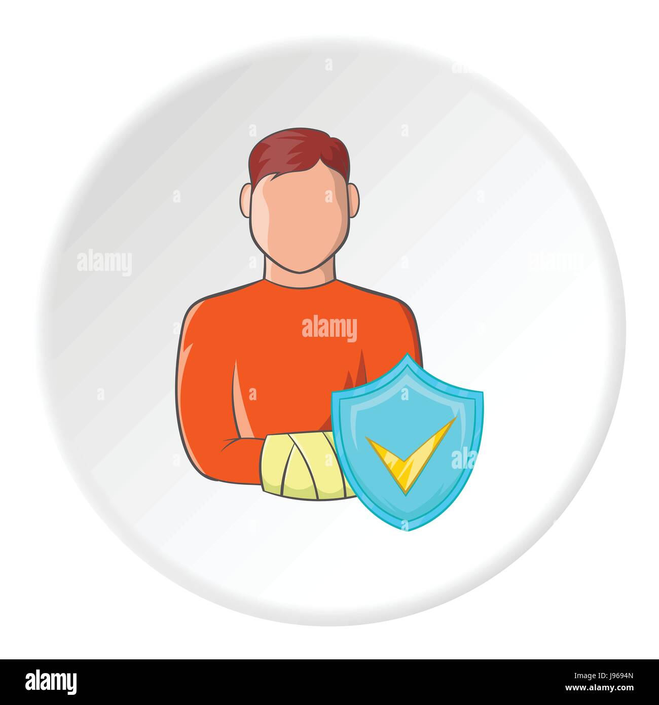 Broken arm of man and sign safety icon Stock Vector Image & Art - Alamy