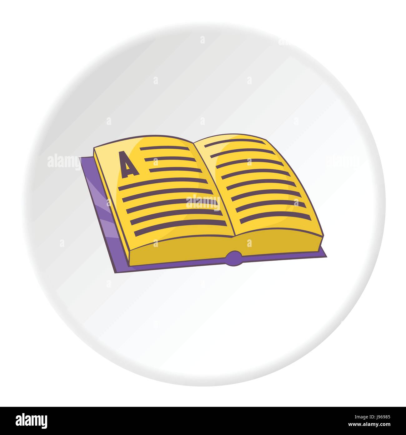 Open book with text icon, cartoon style Stock Vector Image & Art - Alamy