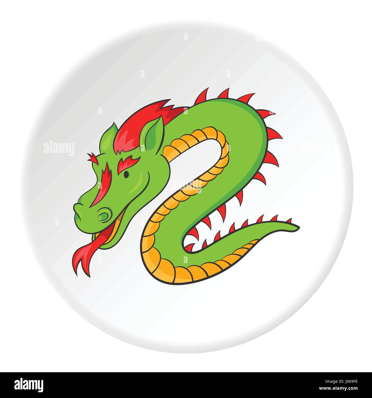Dragon icon, cartoon style Stock Vector Image & Art - Alamy
