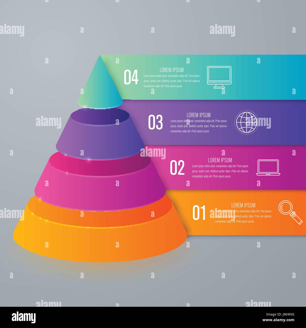 Vector abstract pyramid chart infographic hi-res stock photography and ...