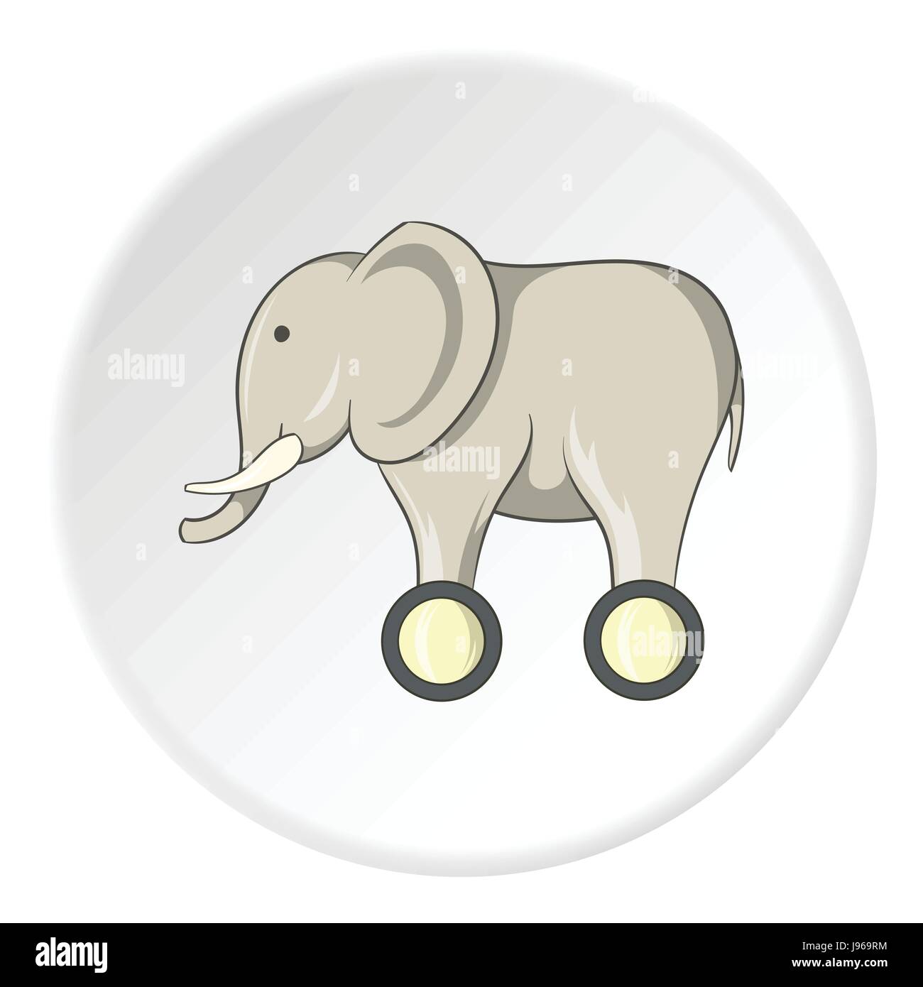Toy elephant on wheels icon, cartoon style Stock Vector Image & Art - Alamy