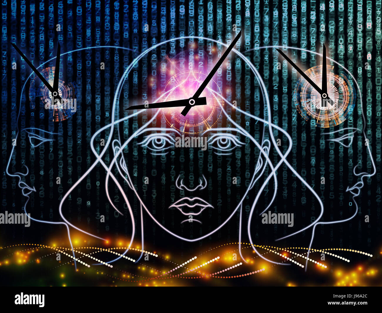 woman, profile, calculation, art, model, design, project, concept, plan ...