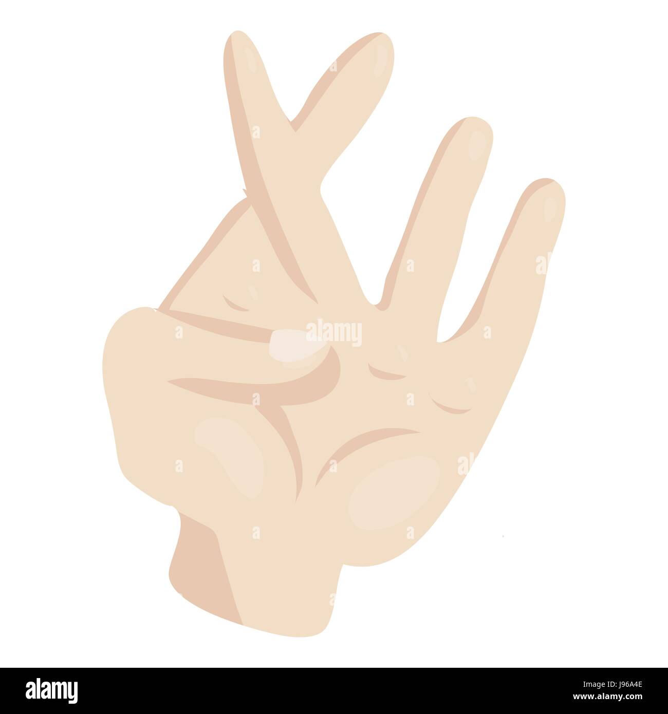 Hand crossed fingers icon cartoon hi-res stock photography and images ...