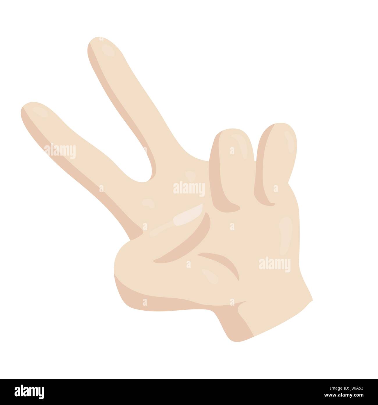 Victory hand sign icon, cartoon style Stock Vector Image & Art - Alamy