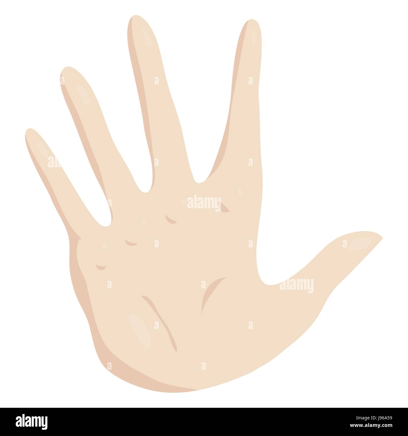 Cartoon hand kid showing five hi-res stock photography and images - Alamy