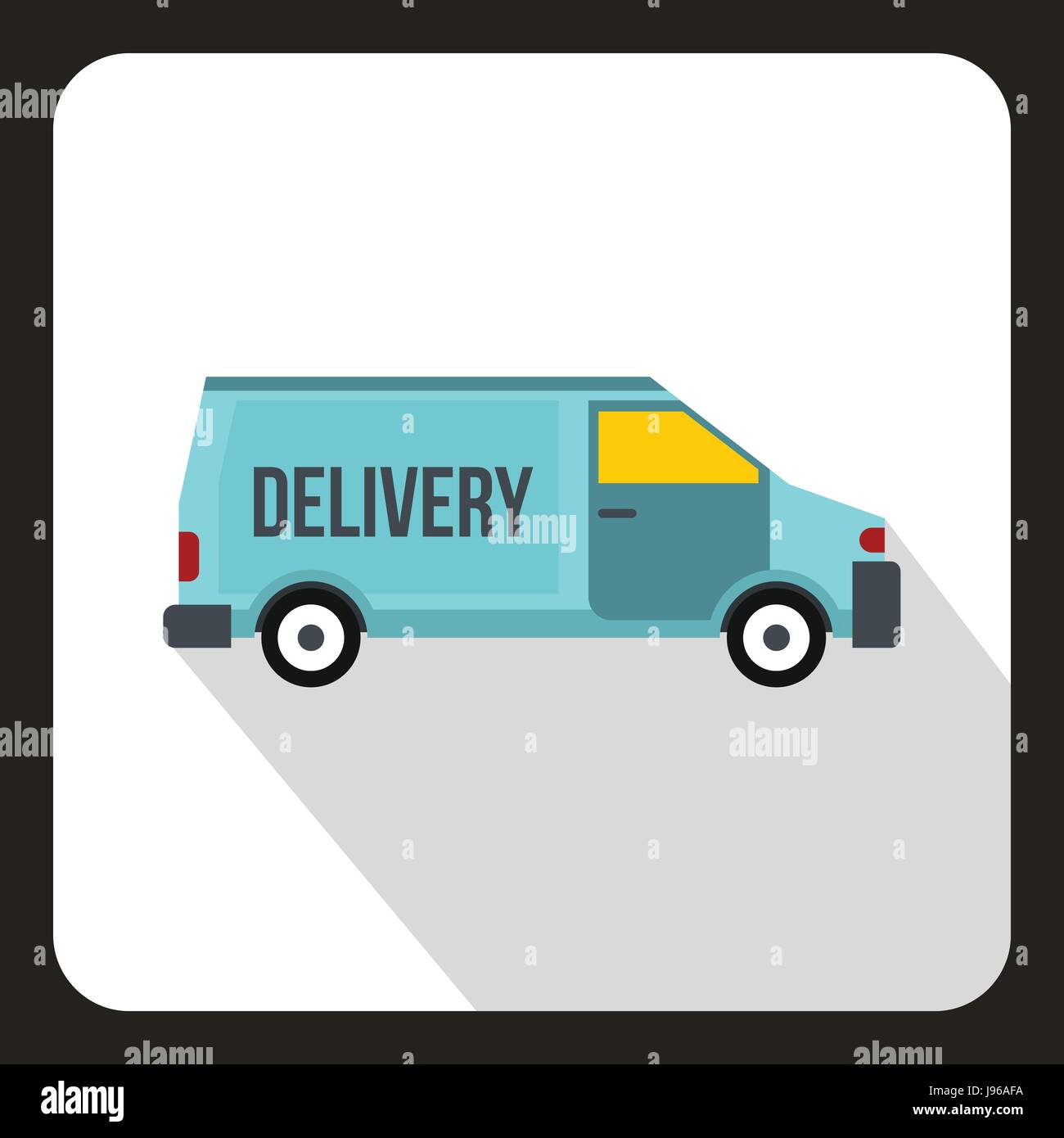 Delivery car logo, flat style Stock Vector Image & Art - Alamy