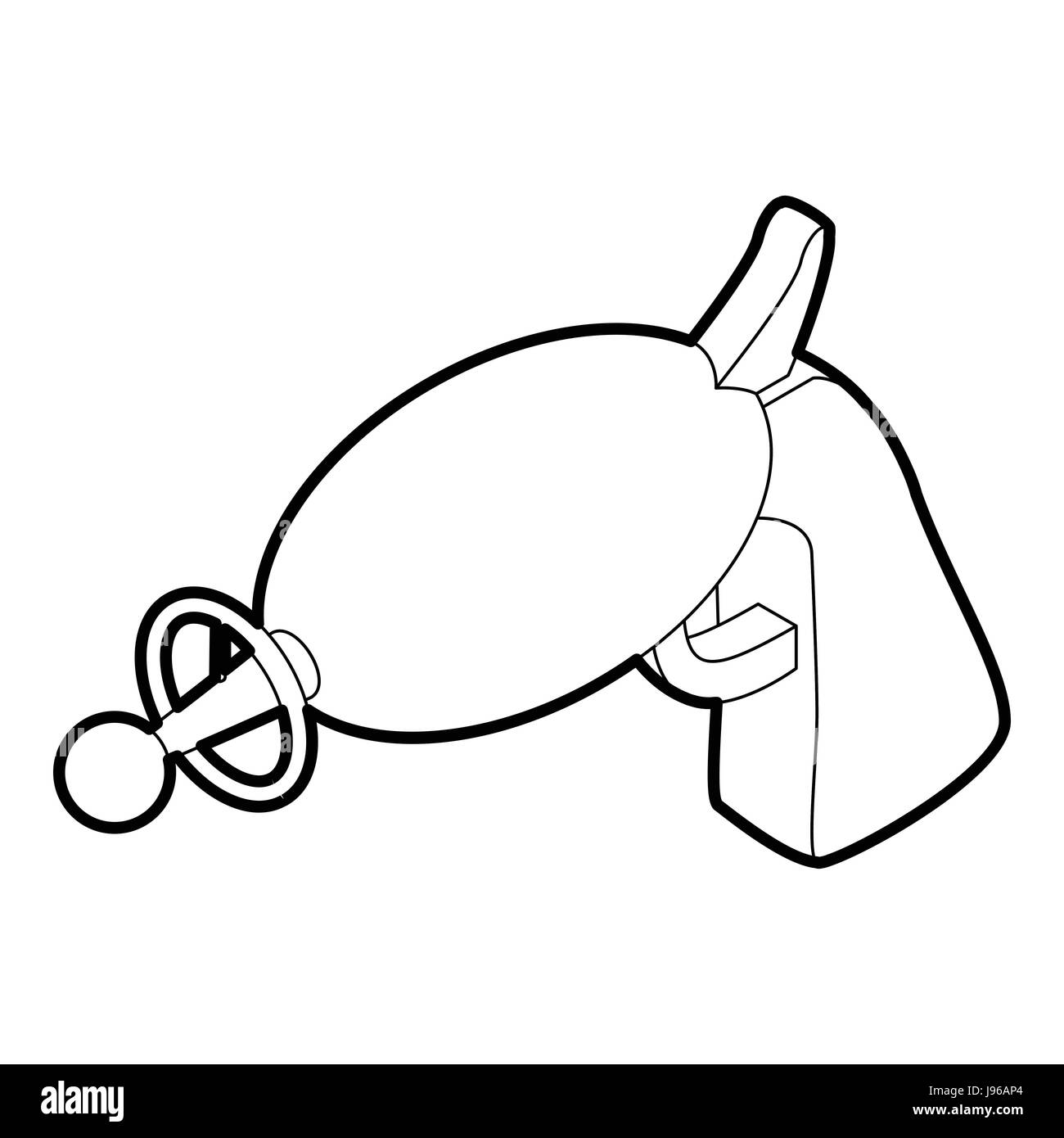 Alien weapon toy icon Black and White Stock Photos & Images - Alamy