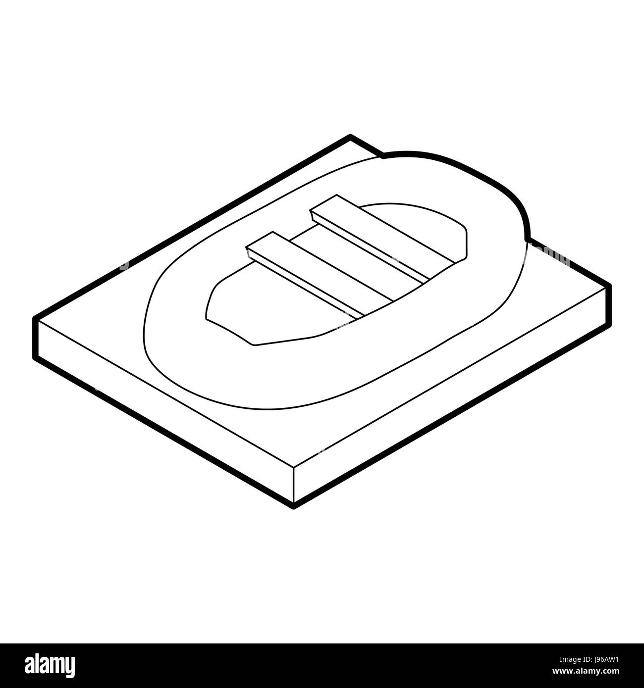 Inflatable boat icon, outline style Stock Vector Image & Art - Alamy
