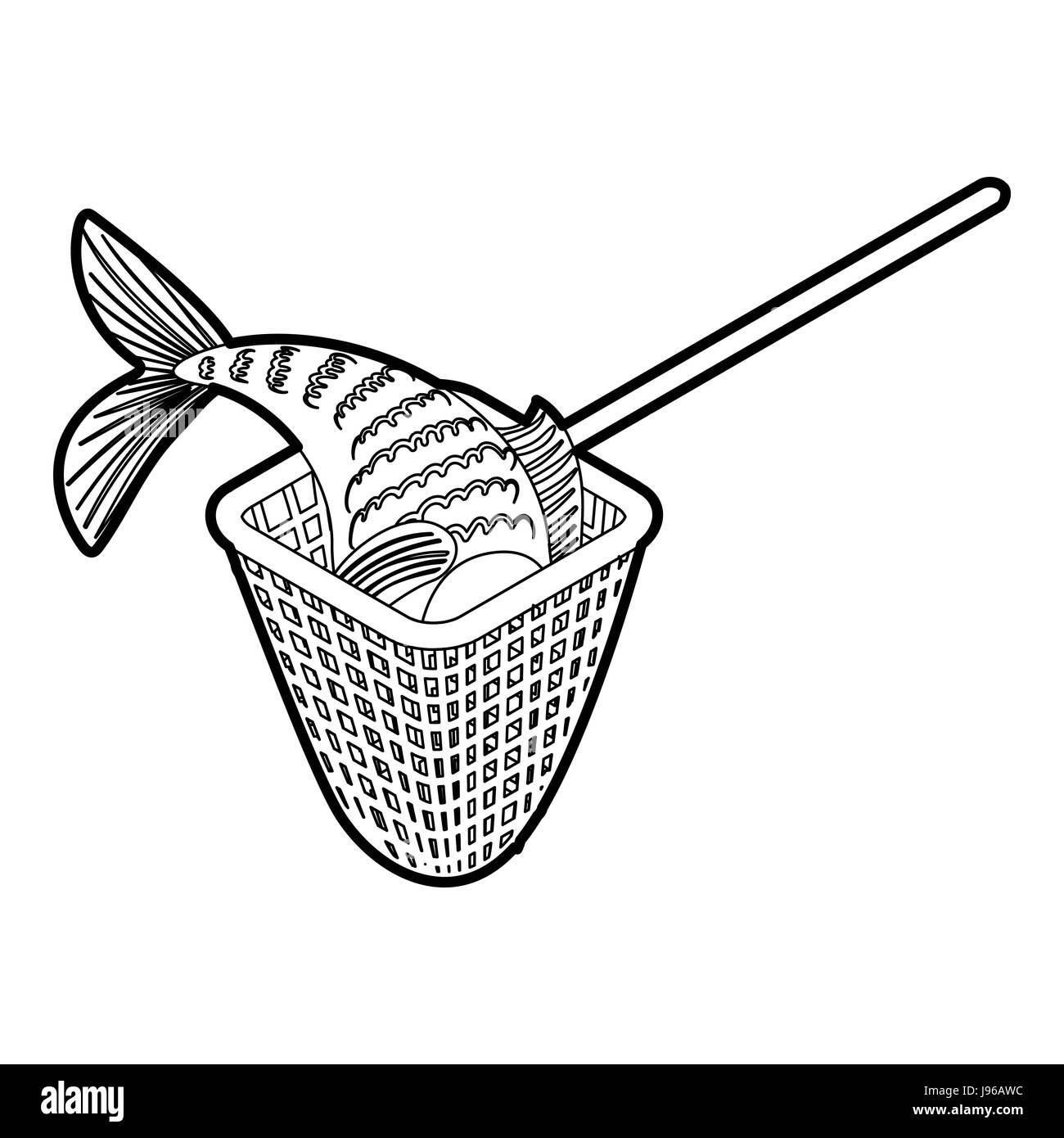 Fishing net icon, outline style Stock Vector Image & Art - Alamy