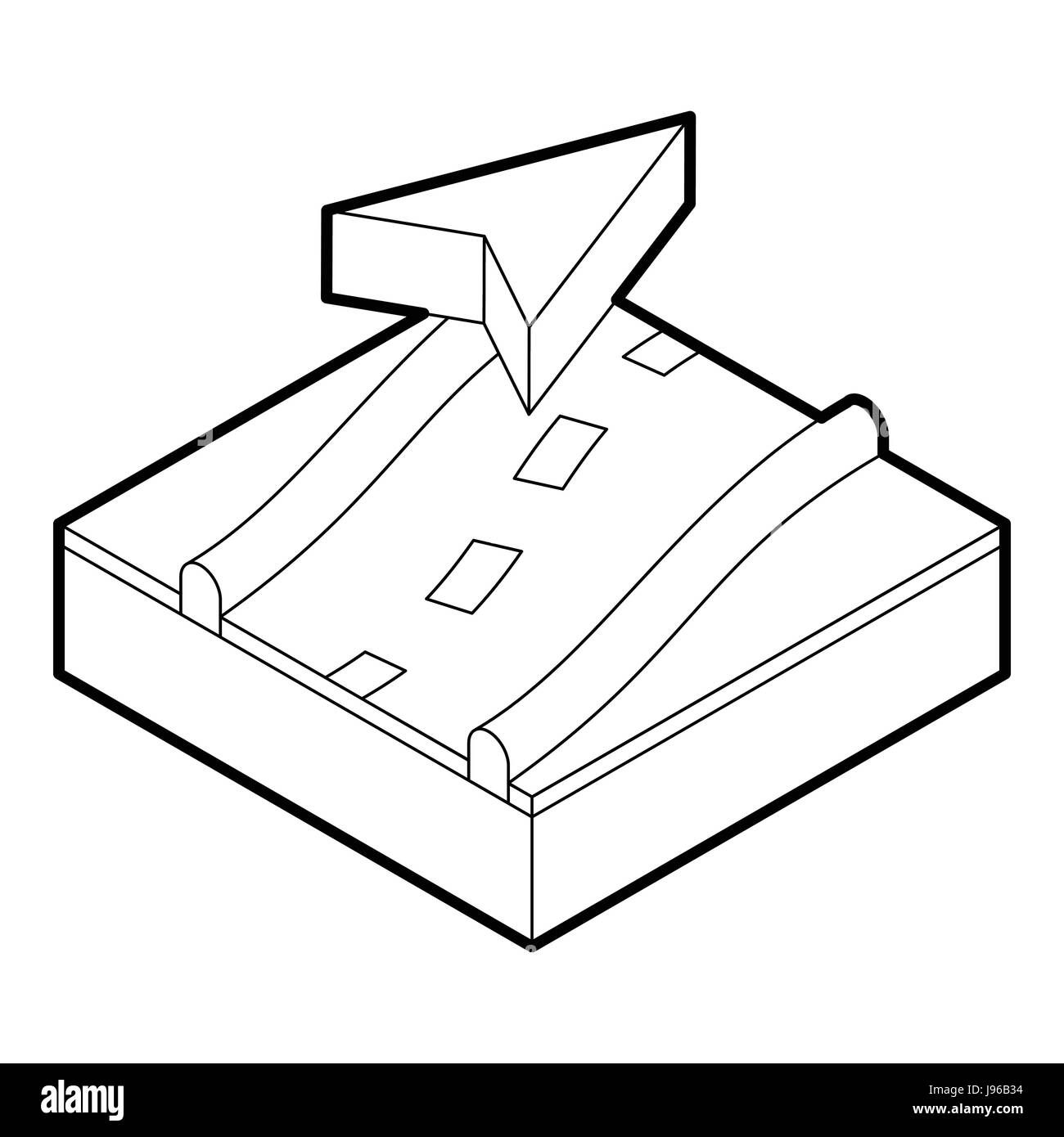 Navigation icon, outline style Stock Vector Image & Art - Alamy