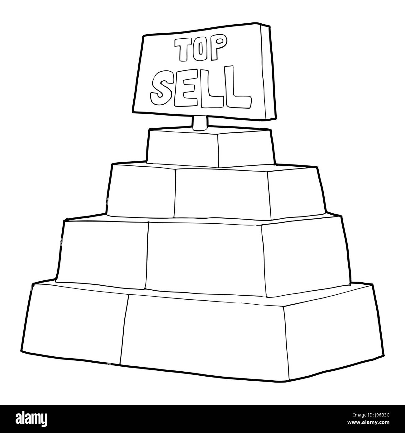 Top sale sign on a podium icon, outline style Stock Vector Image & Art ...