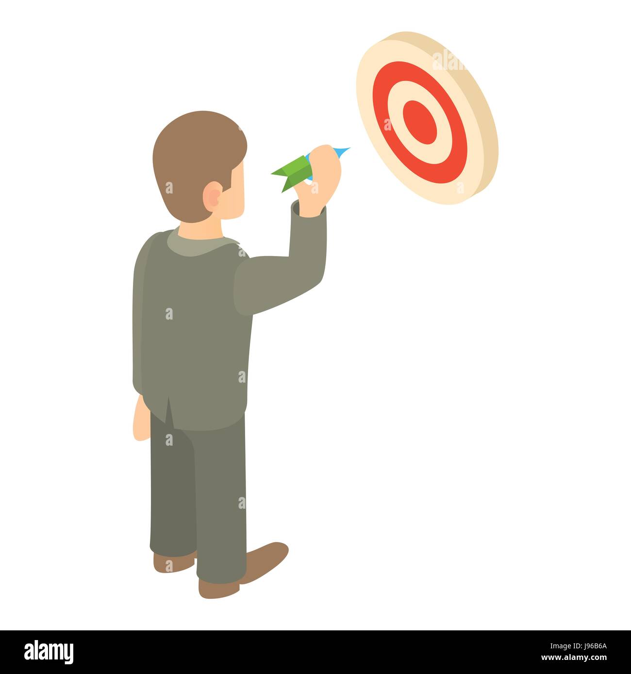 Hand businessman point red Stock Vector Images - Alamy