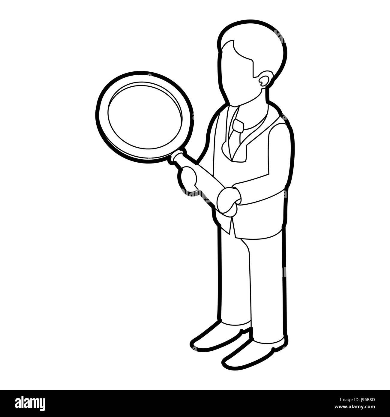 Businessman analyzing financial report line Cut Out Stock Images ...