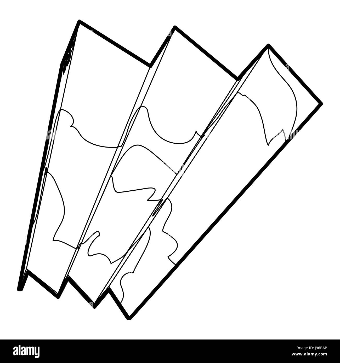 Map icon, outline isometric style Stock Vector Image & Art - Alamy