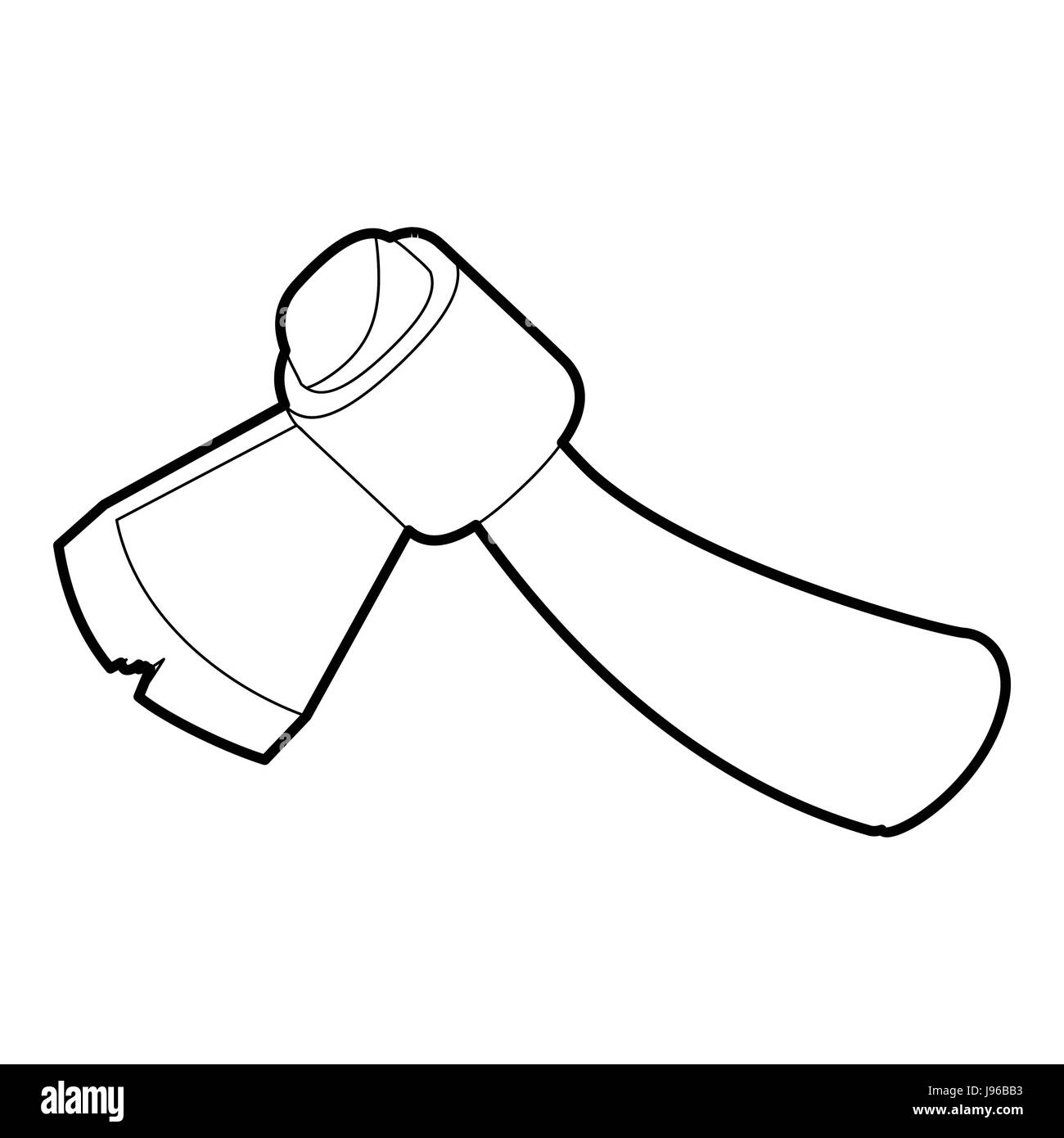 Axe icon, outline style Stock Vector Image & Art - Alamy