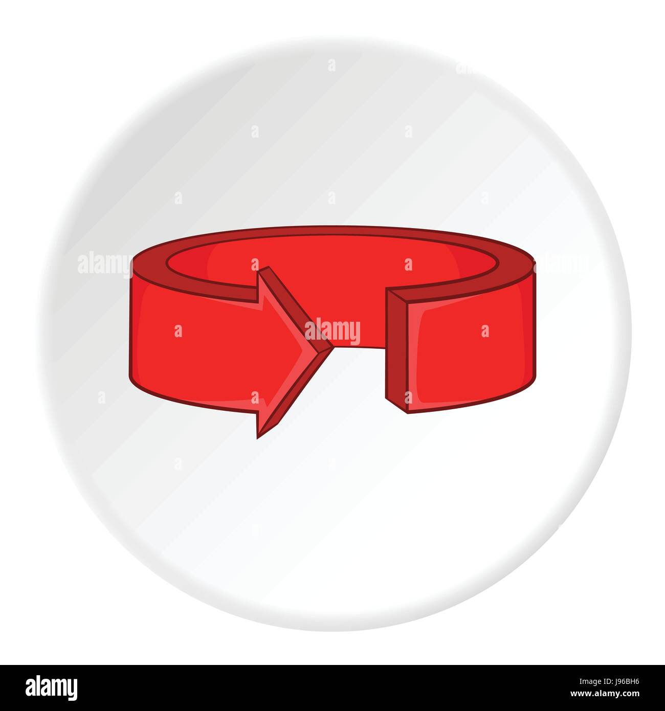 Red round arrow icon, cartoon style Stock Vector Image & Art - Alamy