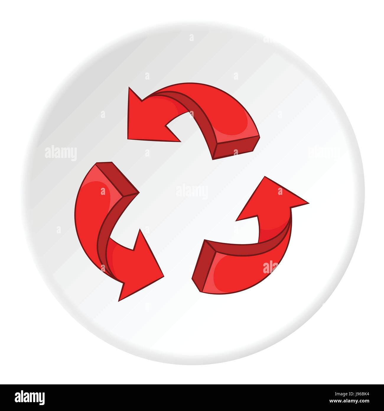 Red recycling symbol icon, cartoon style Stock Vector Image & Art - Alamy