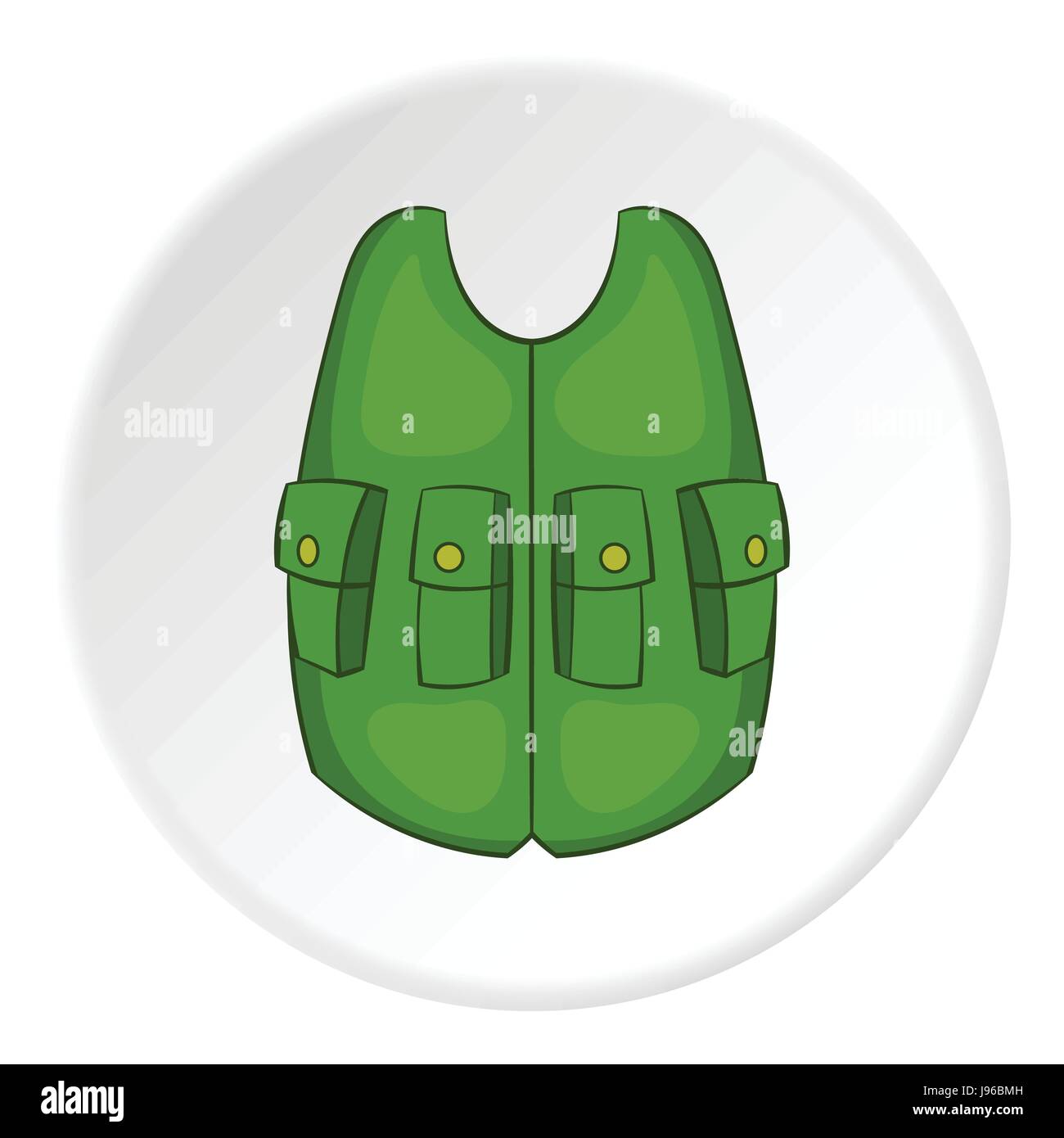 Green hunter vest icon, cartoon style Stock Vector Image & Art - Alamy