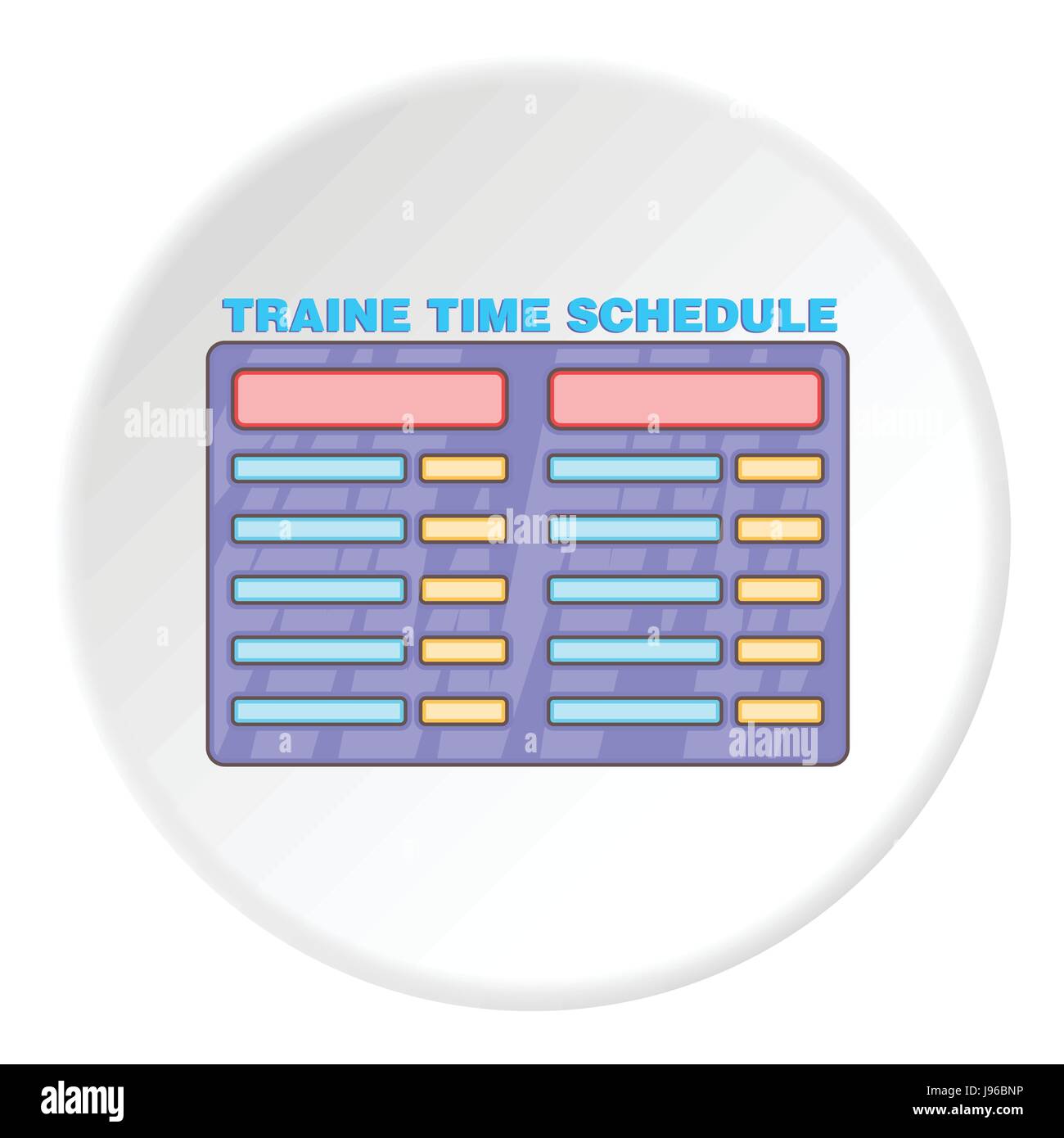Train schedule icon, cartoon style Stock Vector Image & Art - Alamy