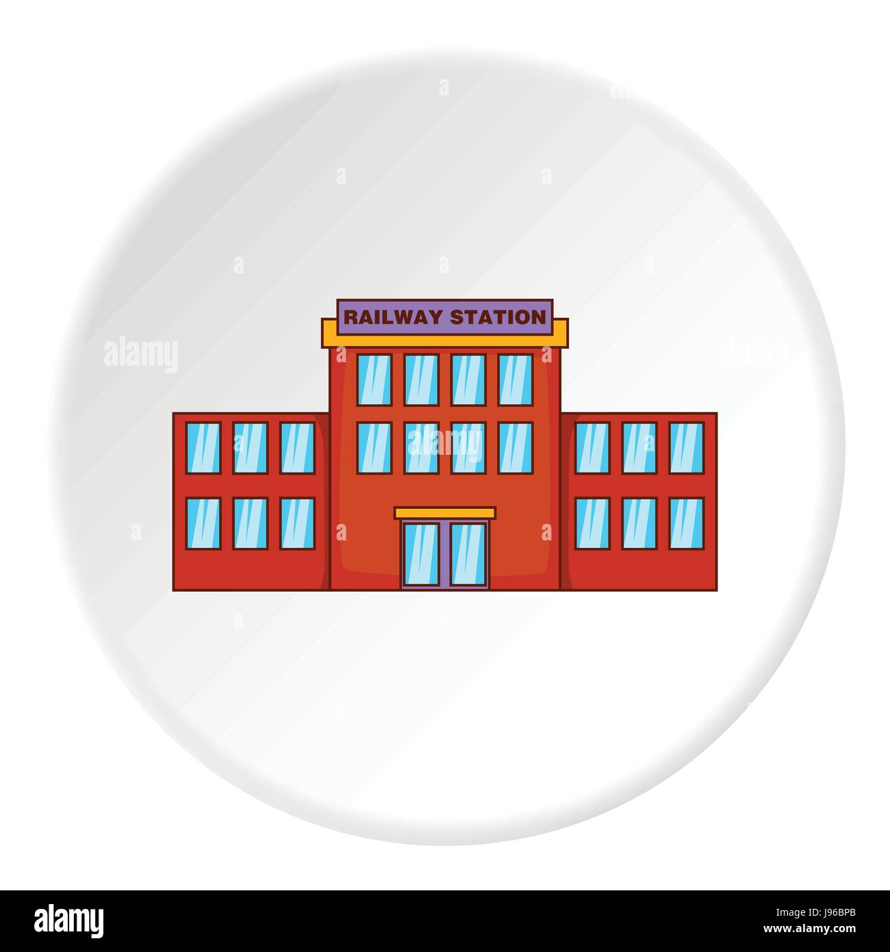 Railway station building icon, cartoon style Stock Vector Image & Art ...