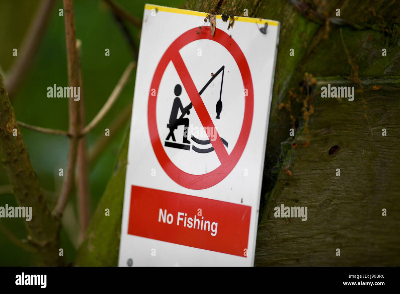 No Fishing Sign Stock Photo - Alamy
