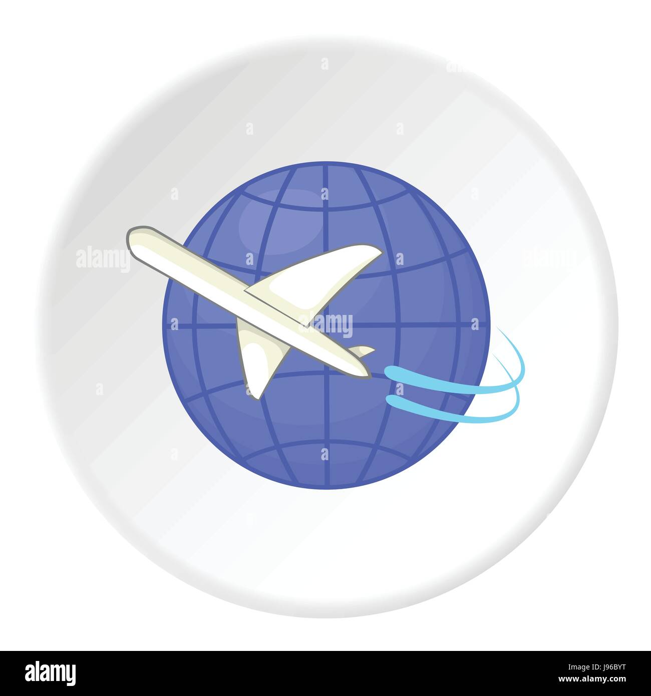 Flights around world icon, cartoon style Stock Vector Image & Art - Alamy
