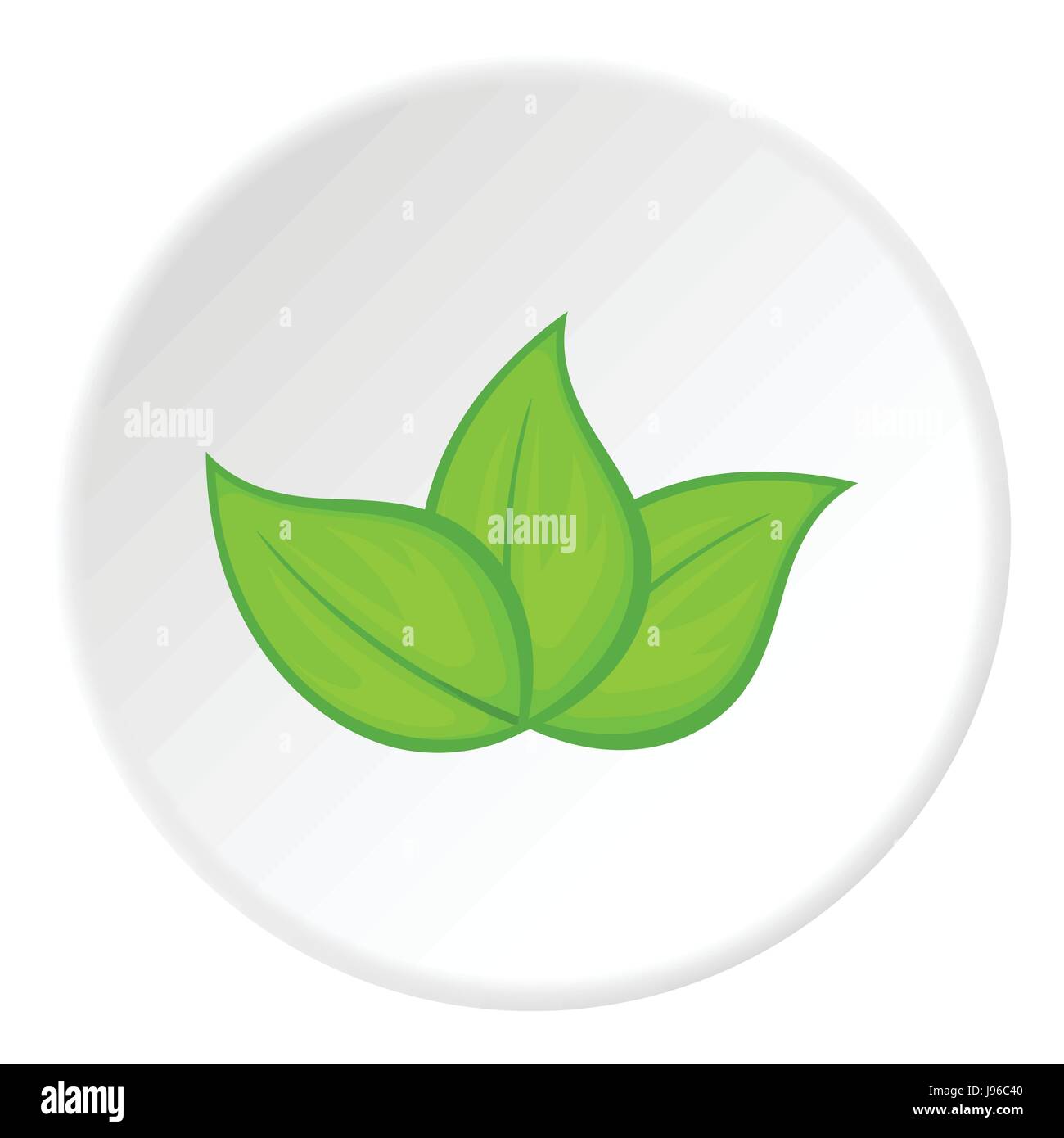 Green leaves icon, cartoon style Stock Vector Image & Art - Alamy